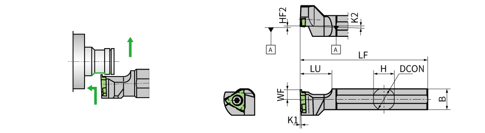 NTK Cutting Tools - Metal Working Tools - DS-GTT type toolholder ...