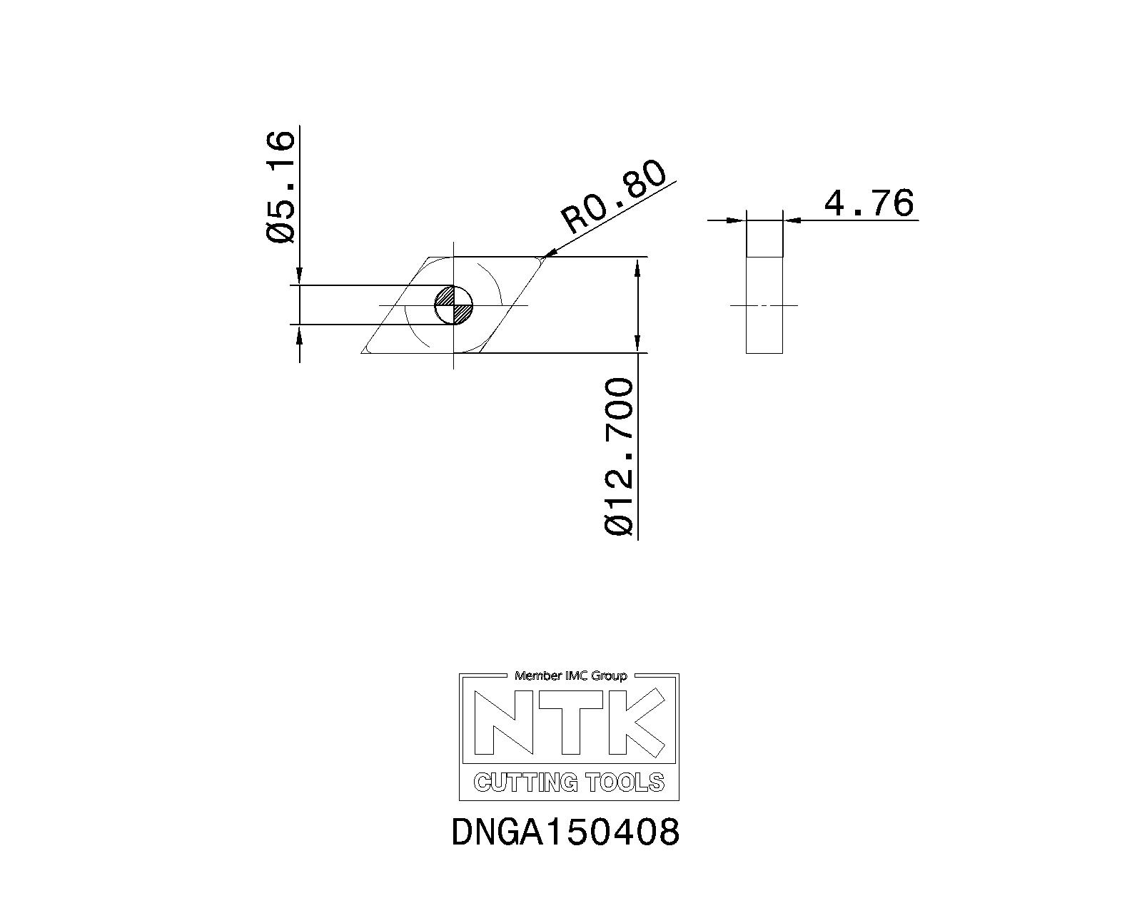 NTK Cutting Tools - Metal Working Tools - DNGA type insert : 7900758 ...