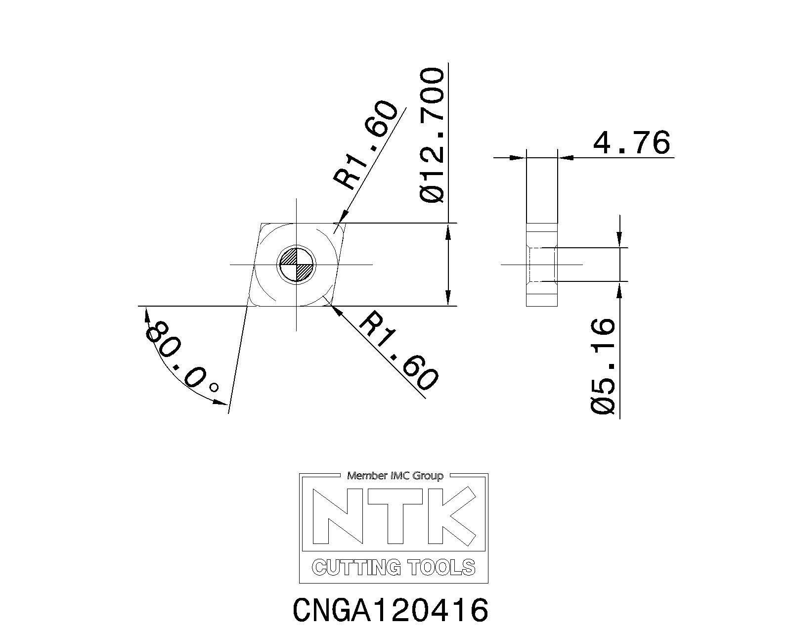 NTK Cutting Tools - Metal Working Tools - CNGA type insert : 7903275 ...