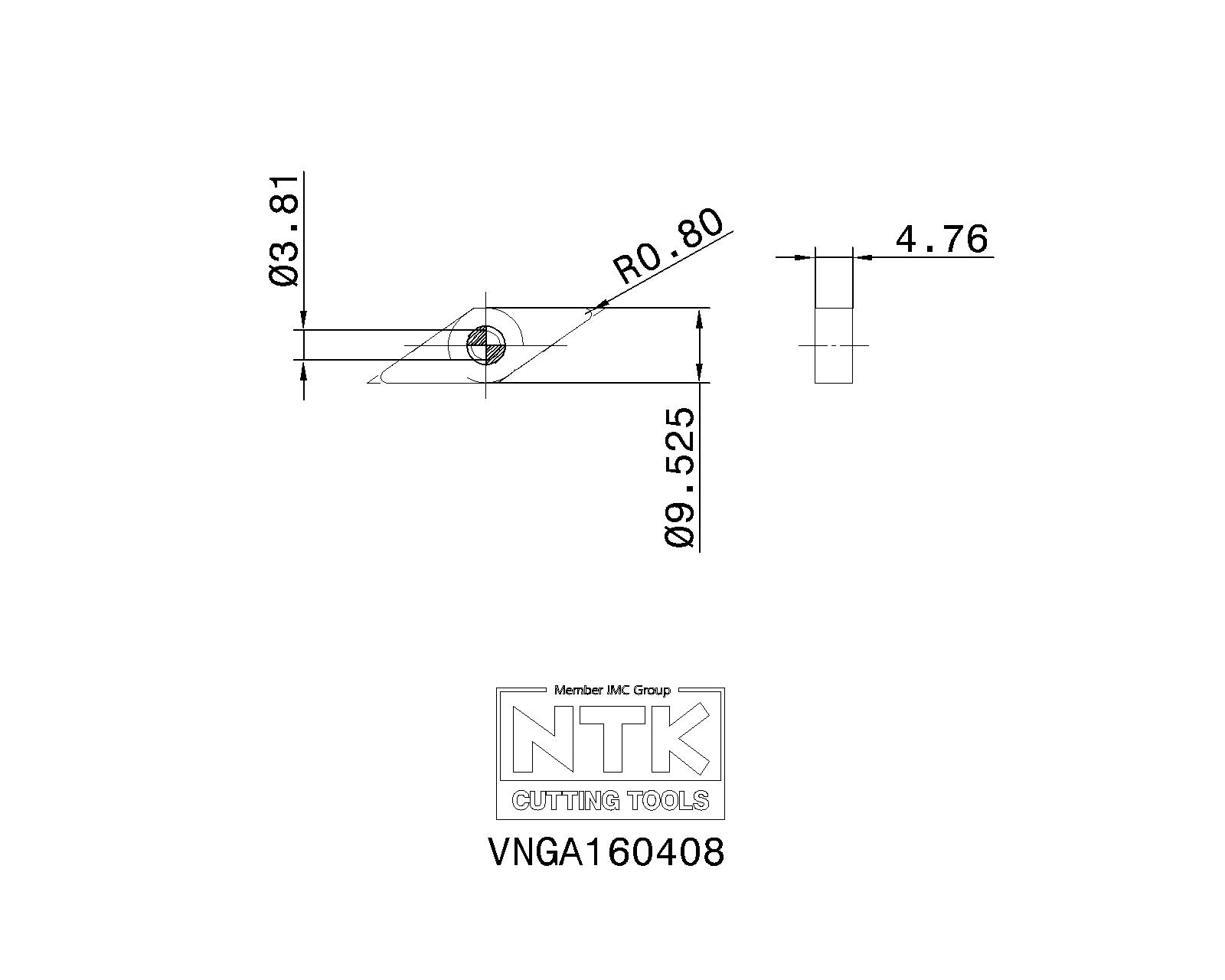 NTK Cutting Tools - Metal Working Tools - VNGA type insert : 7903754 ...